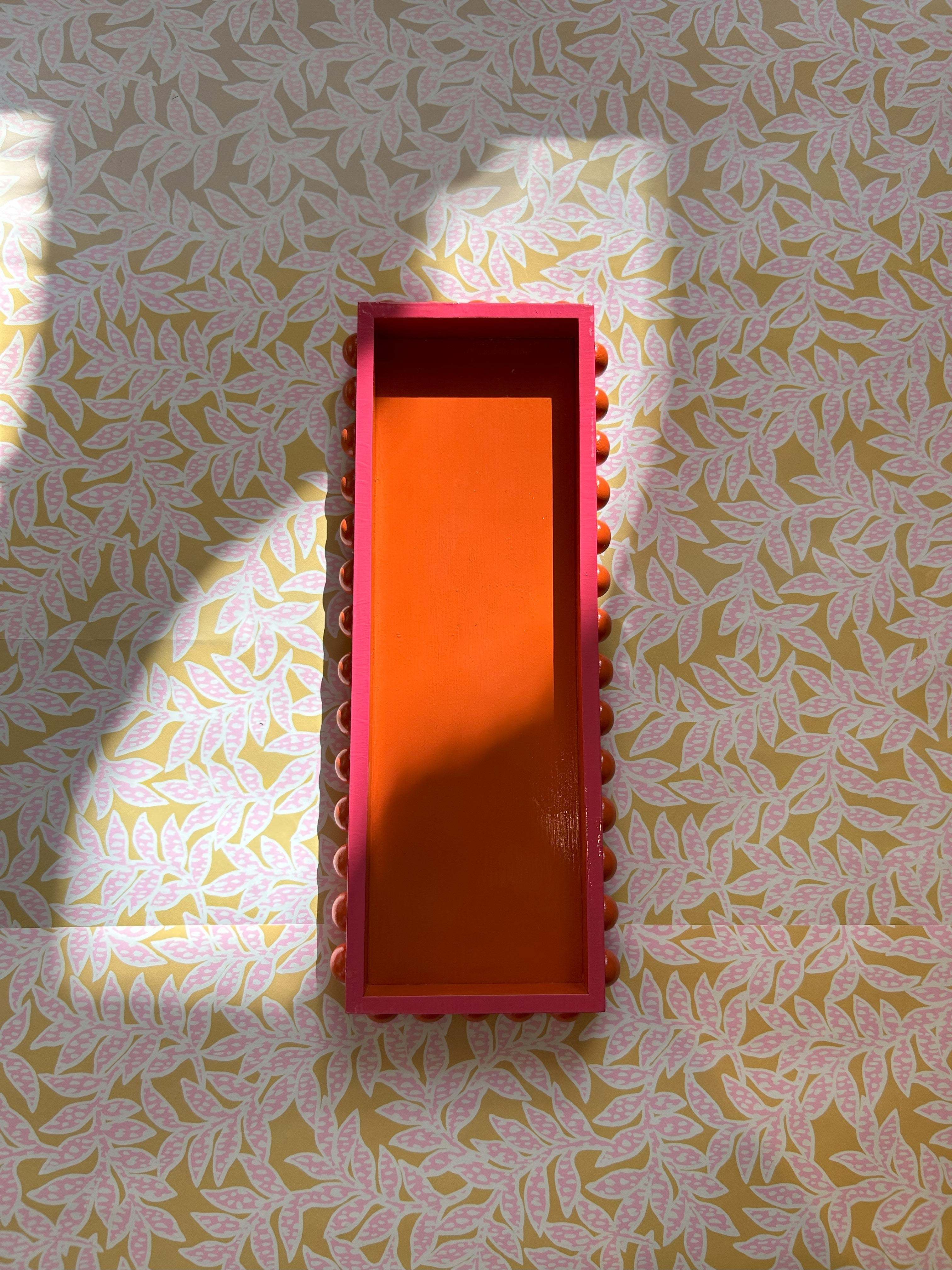 Orange Bobbin Style Decorative tray with Pink Edge – MUSE HOMEWARE